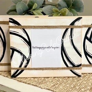 Volleyball Picture Frame/holder, Farmhouse Style, Coaches Gift, Team ...