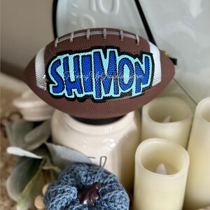 Personalized Hand-painted Mini Footballs - Custom Name Sports Gifts ...