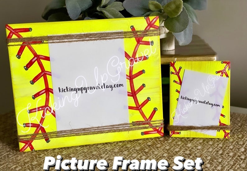 Softball Picture Frame/holder Farmhouse Style Coaches Gift - Etsy