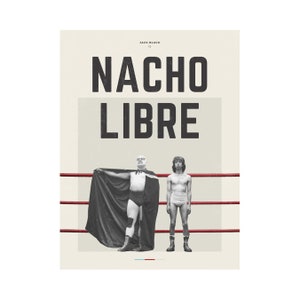 Nacho Libre - Retro, Vintage, Modern, Minimalist Movie Poster - Art ...