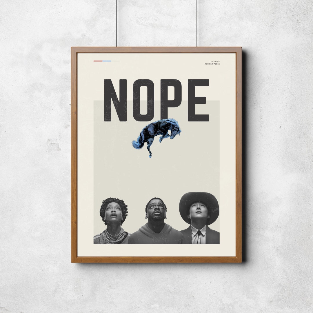 NOPE - Retro, Vintage, Modern, Minimalist Movie Poster - Art Print ...