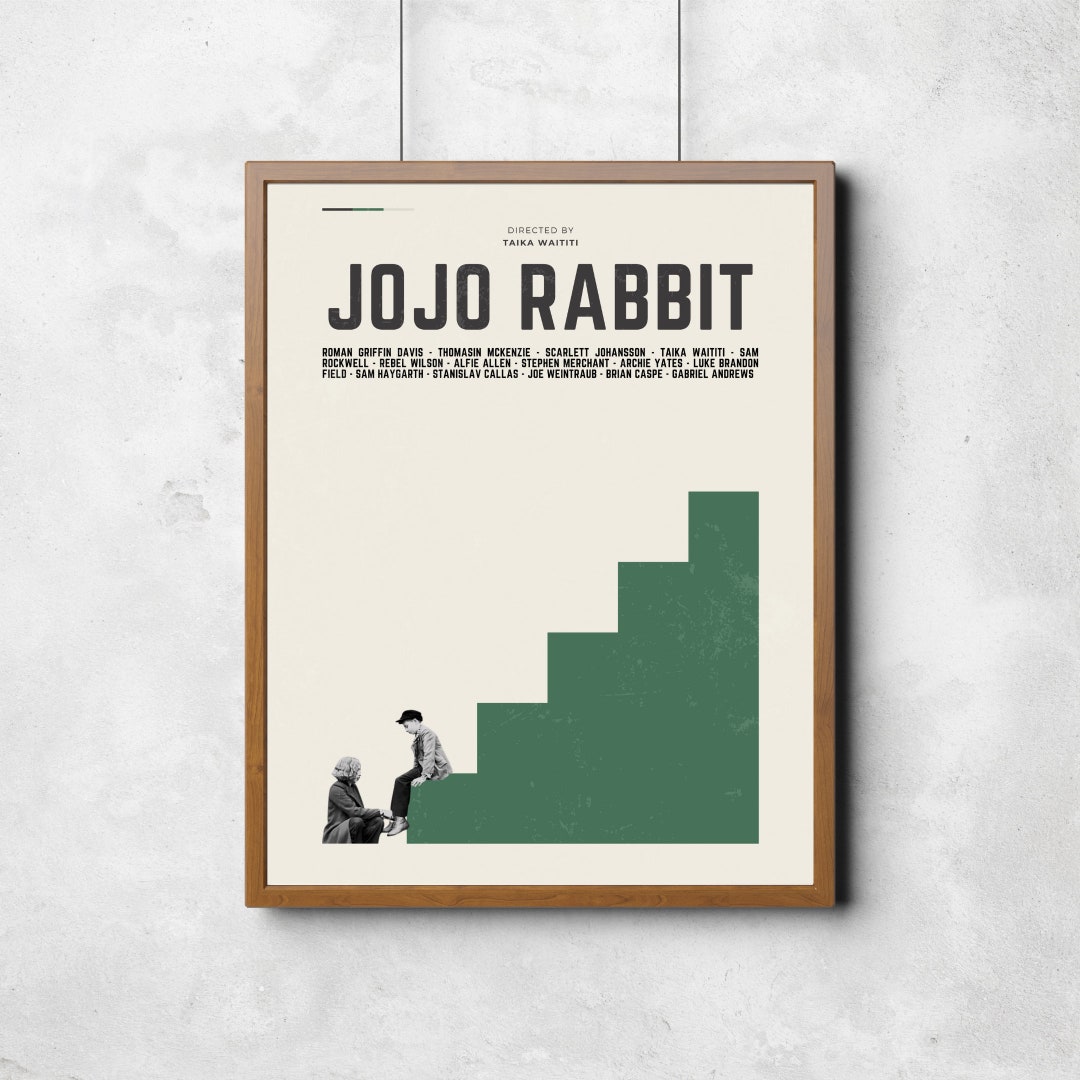 Jojo Rabbit - Retro, Vintage, Modern, Minimalist Movie Poster - Art ...