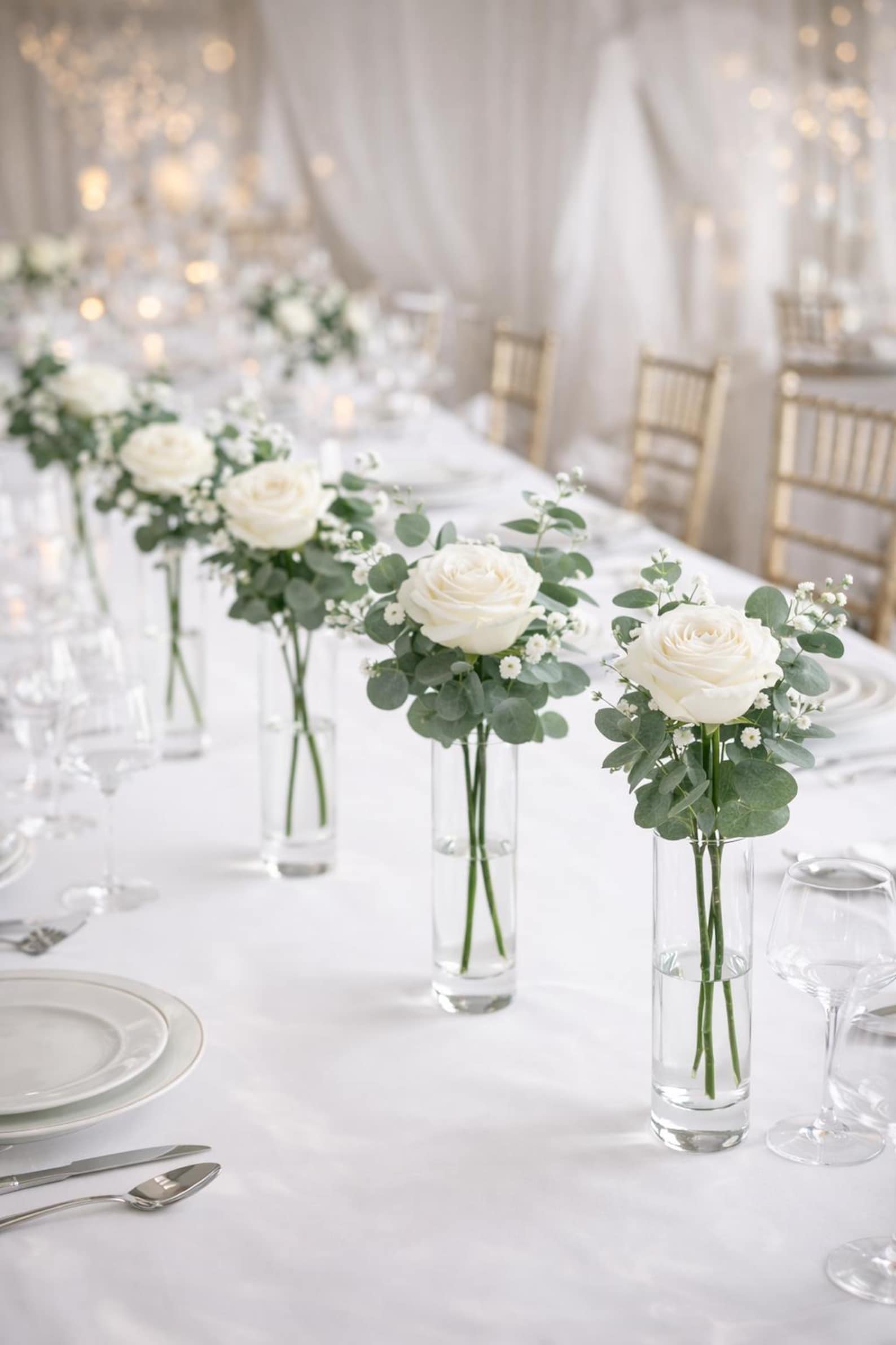 Wedding Bud Vase Centerpiece Set, Single Rose Vase, Minimalist Wedding ...