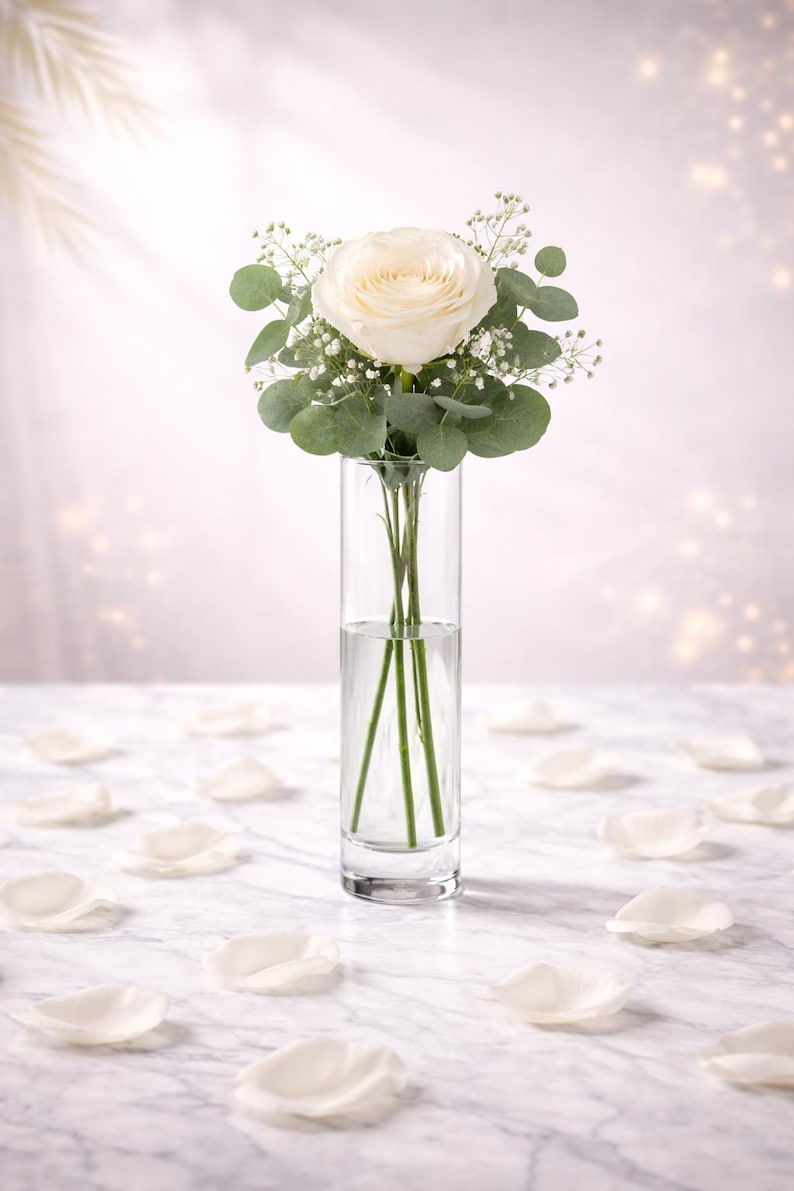 Wedding Bud Vase Centerpiece Set, Single Rose Vase, Minimalist Wedding ...