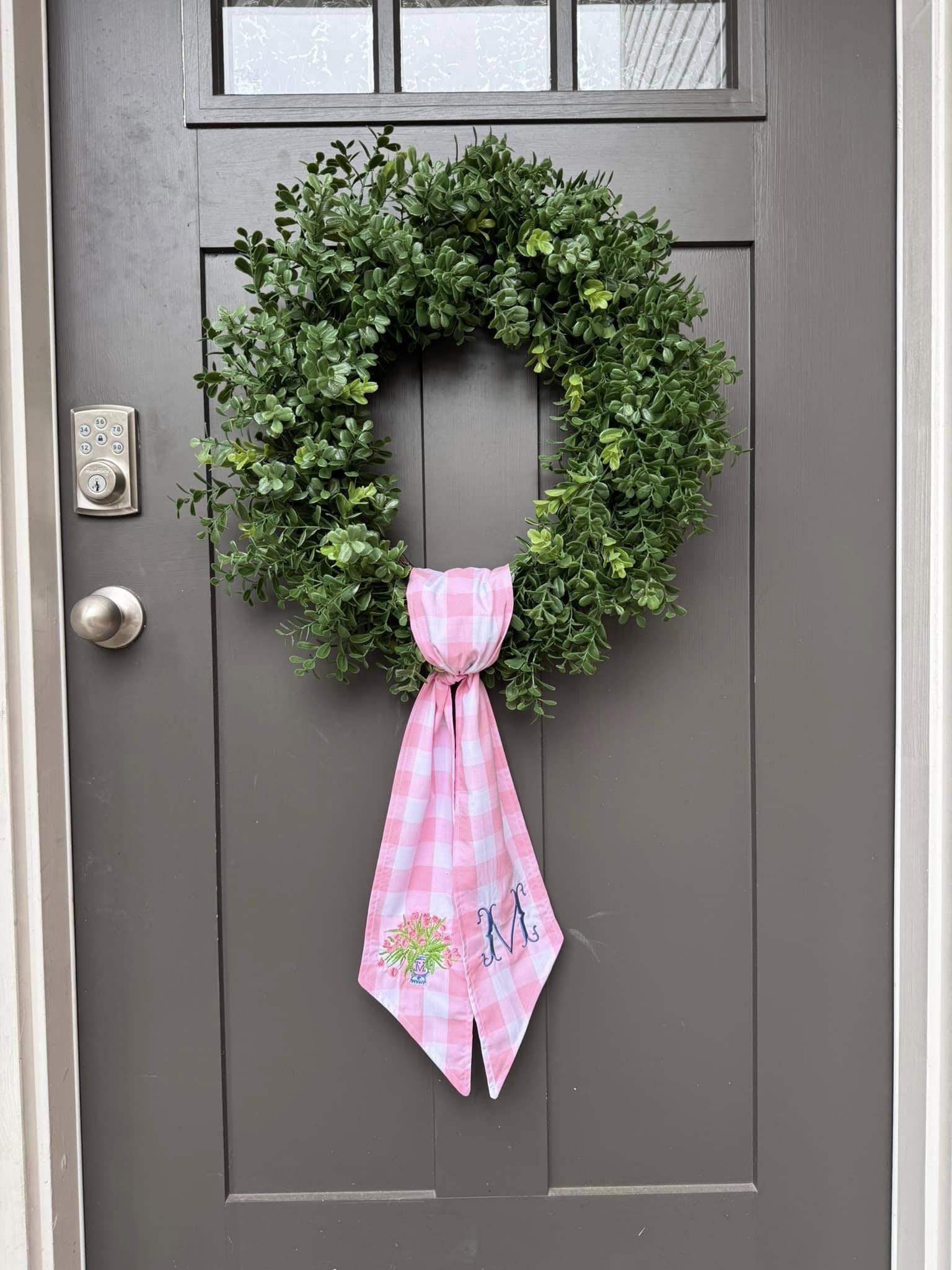 Spring Wreath Sash, Easter Wreath Sash, Custom Wreath Sash, Front Door ...