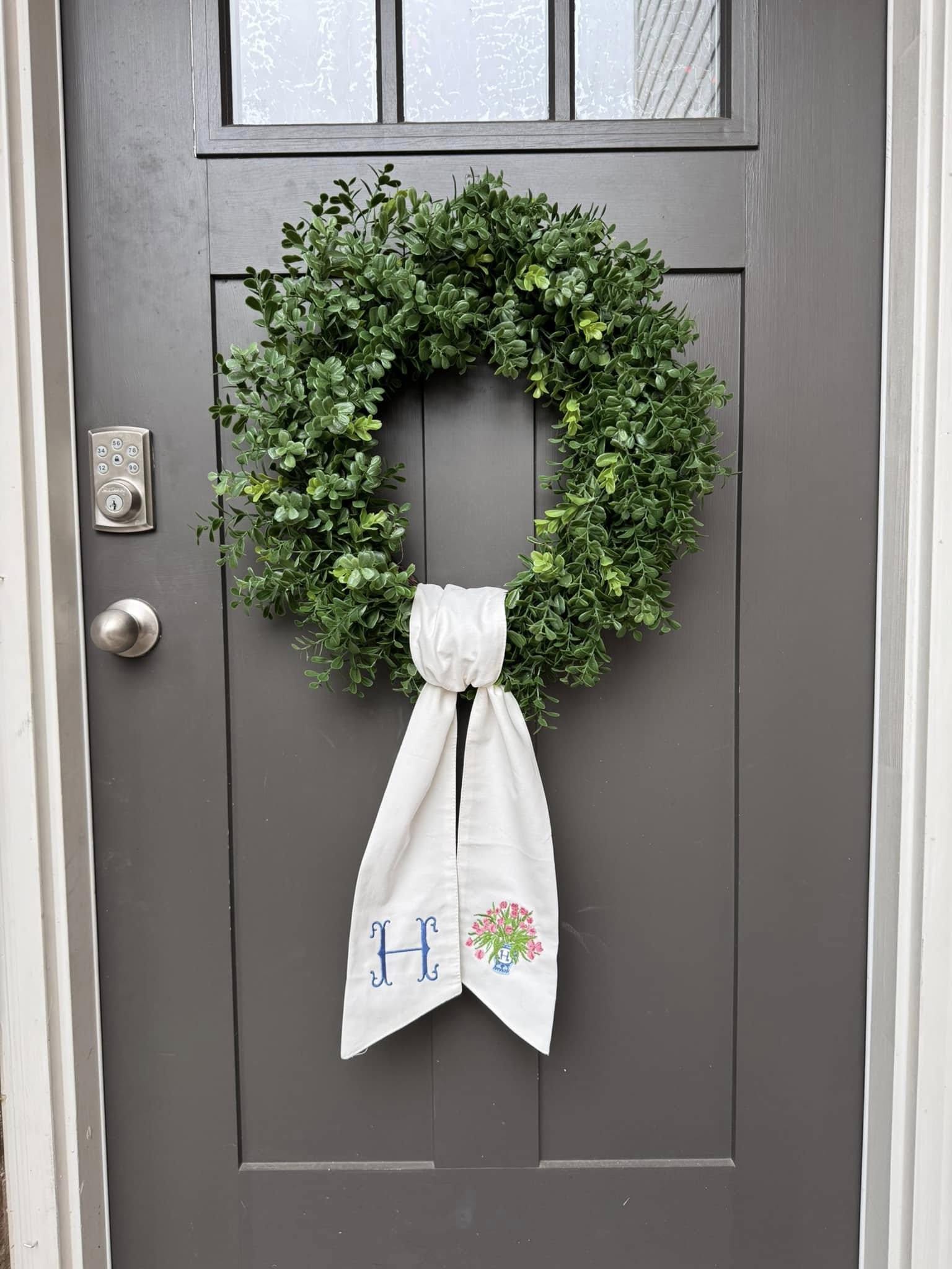 Spring Wreath Sash, Easter Wreath Sash, Custom Wreath Sash, Front Door ...