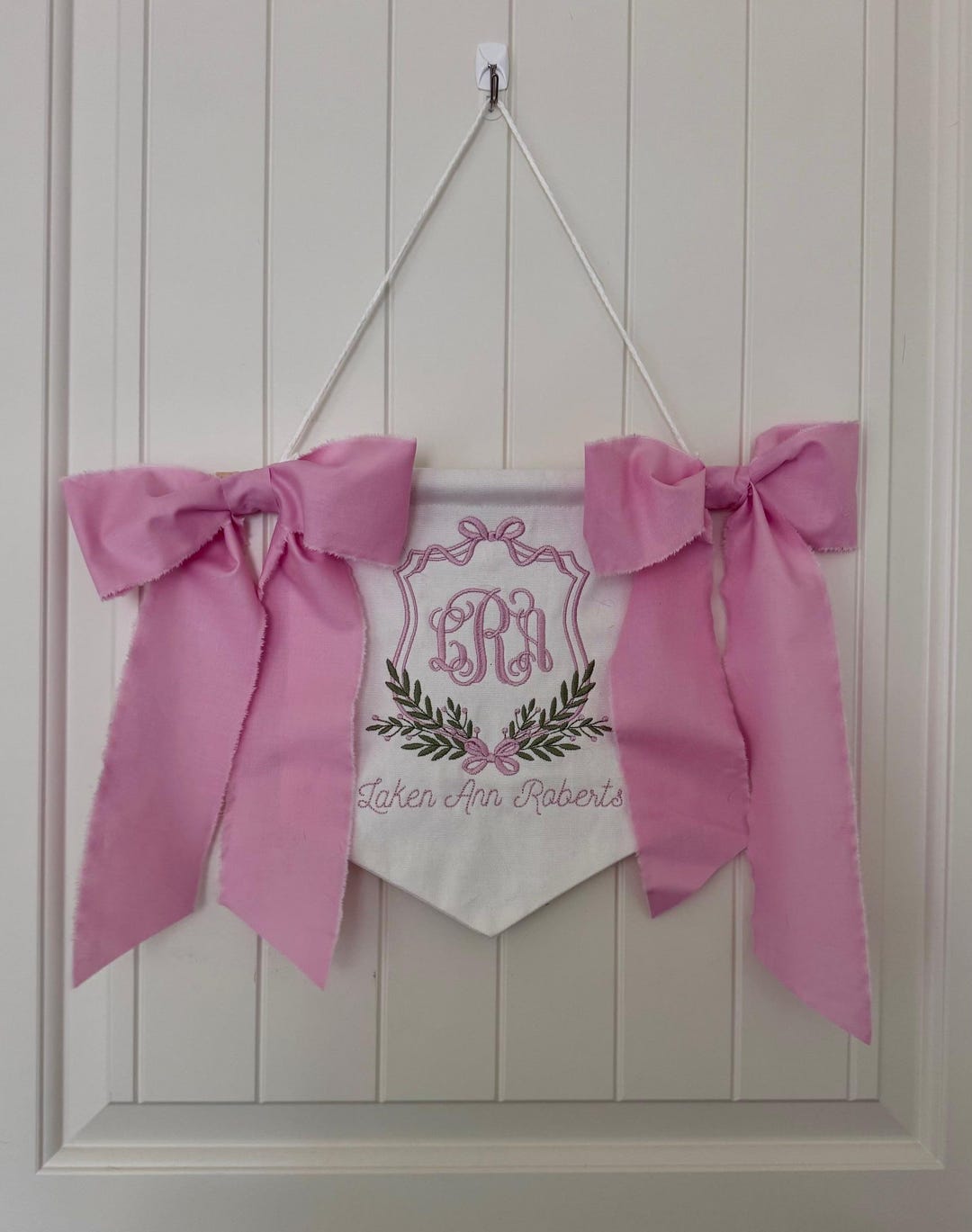 Newborn Baby Banner With Bows, Birth Announcement Banner, Custom Baby ...
