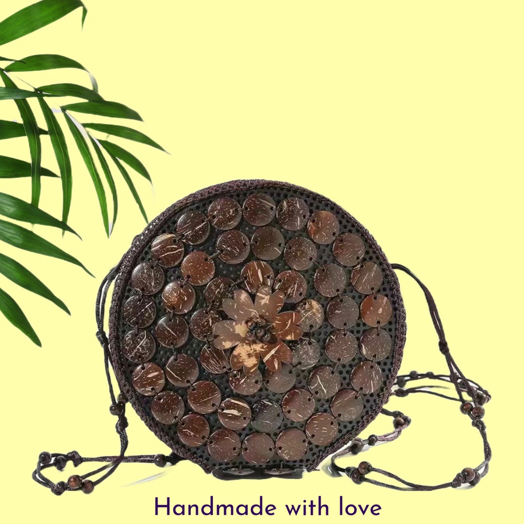 Handmade Boho Coconut Shell Purse - Etsy