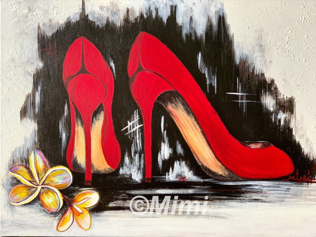 Acrylic Canvas Painting – Red Stilettos, Contemporary Art - Etsy