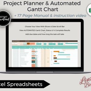 Automated Gantt Chart Excel Template: Project Management Dashboard ...