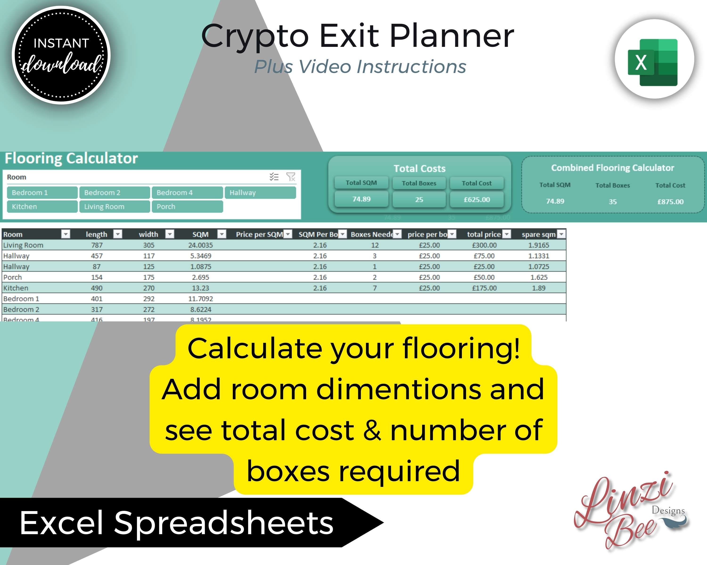 Renovation Planner for EXCEL, Home Reno Tracker, Building Work Planner ...
