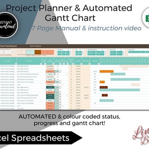 Automated Gantt Chart Excel Template: Project Management Dashboard ...