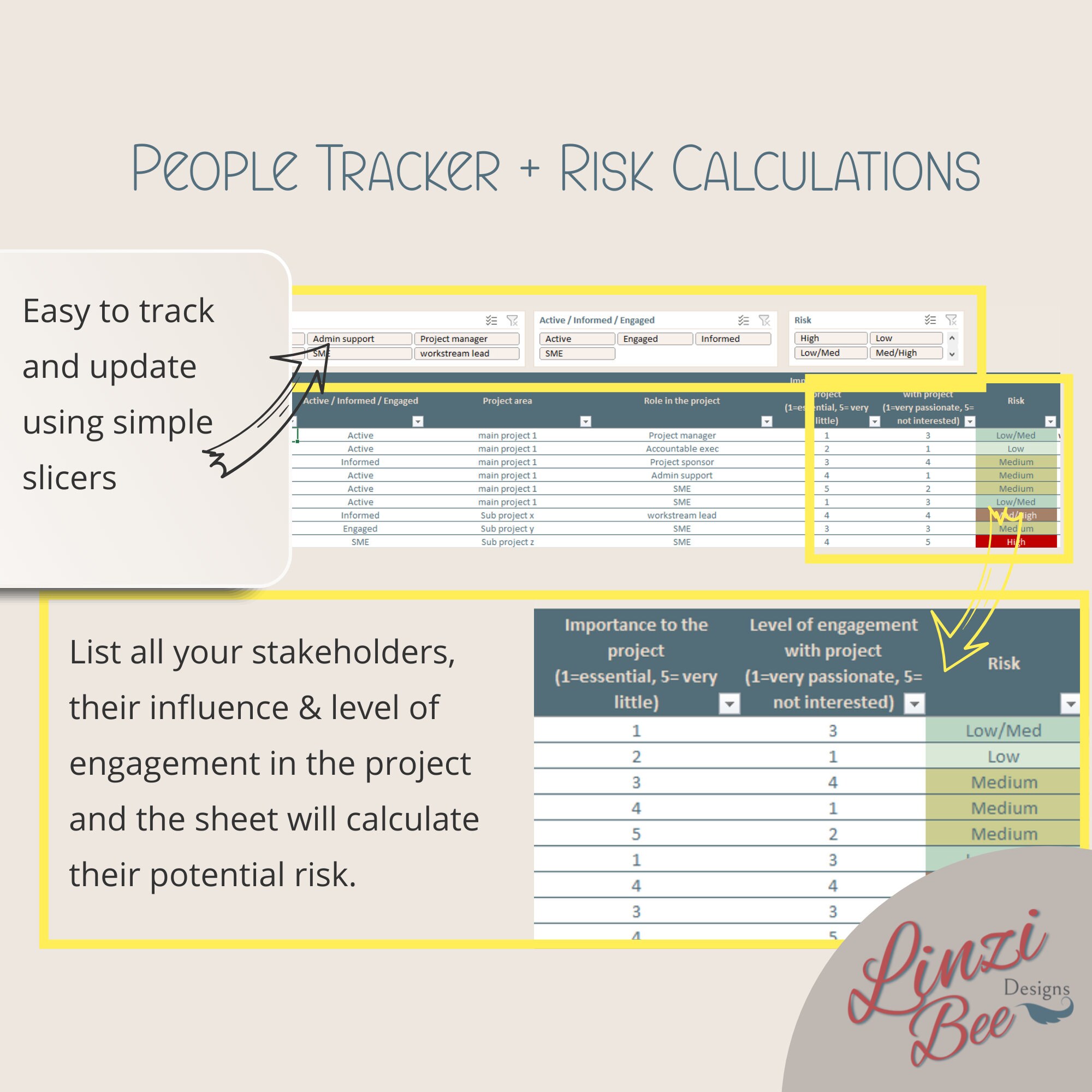 Stakeholder Mapping Excel Spreadsheet, Project Management Tool, CRM ...