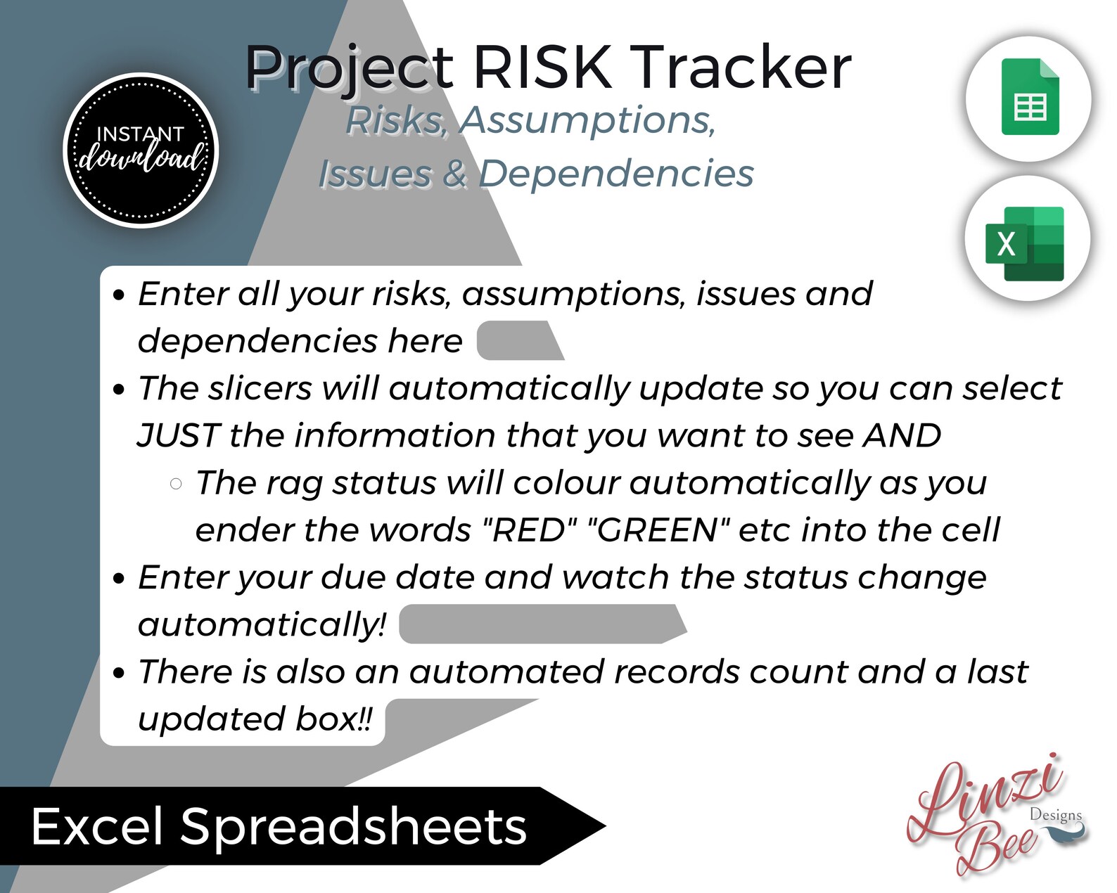 Project Management Raid Log, Risk Tracker, Actions Log, RACI, PMO ...