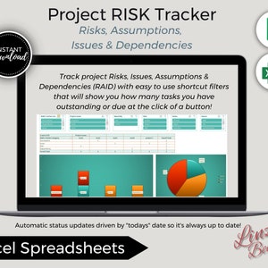 Project Management Raid Log, Risk Tracker, Actions Log, RACI, PMO Tracker, Task Tracker Excel ...
