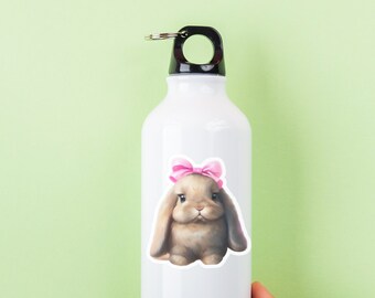 Mini Lop Rabbit Silhouette Decal Waterproof Bunny Decal, Vinyl Bunny ...