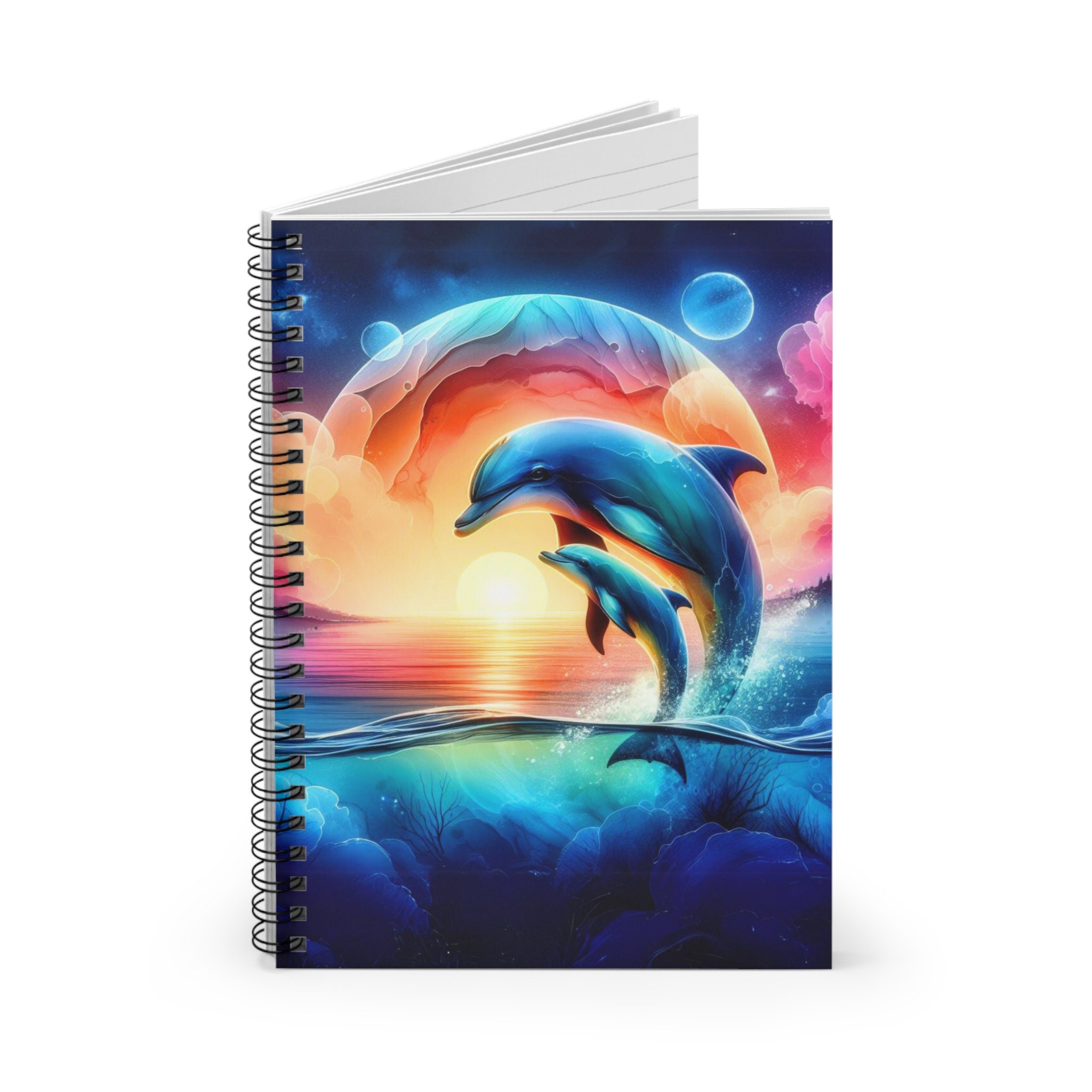 Dolphin Notebook, Ruled Line Pages, Dolphin Stationary, Journal, Diary ...