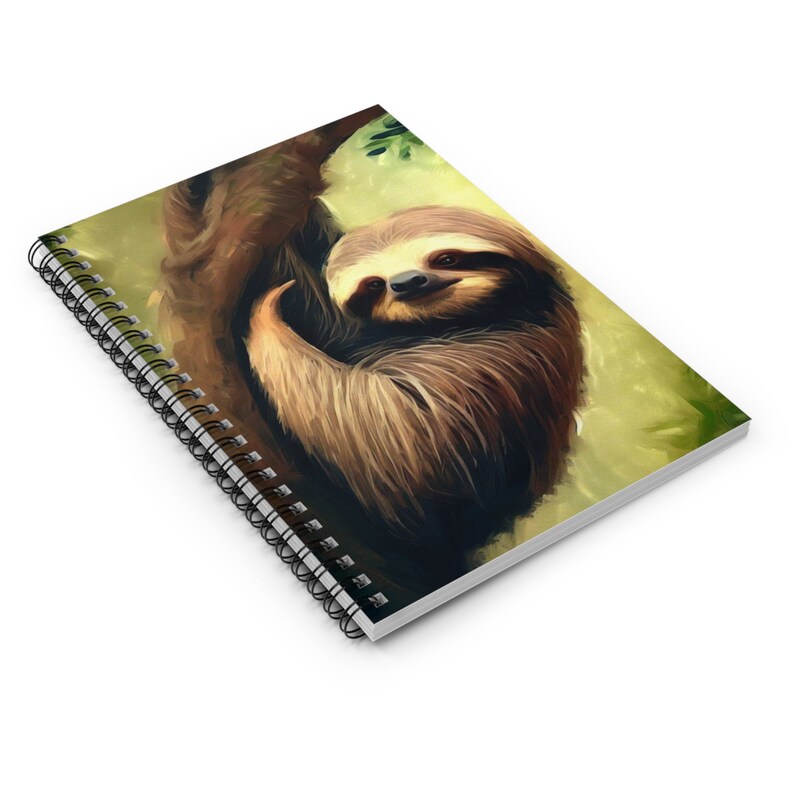 Sloth Spiral Notebook, Ruled Line Pages, Cute Stationary, Dream Journal, School Notebook , Diary ...