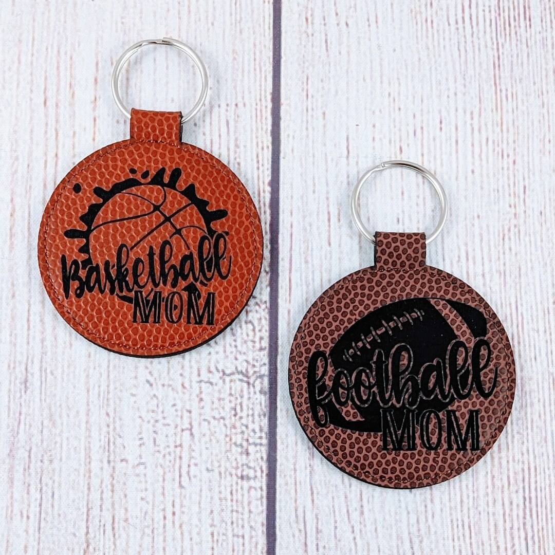 Basketball Mom / Football Mom Sport Leatherette Keychain - Etsy