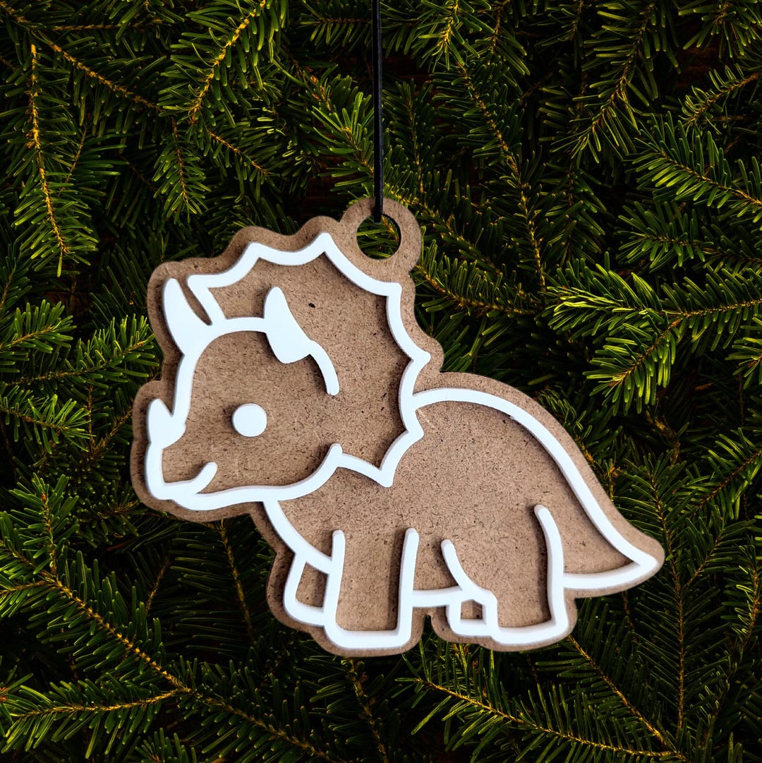 Triceratops Gingerbread Cookie Dinosaur Ornament - Etsy