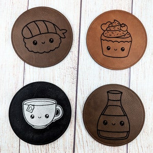 Kawaii Food Coasters - 18 Different Designs - Etsy