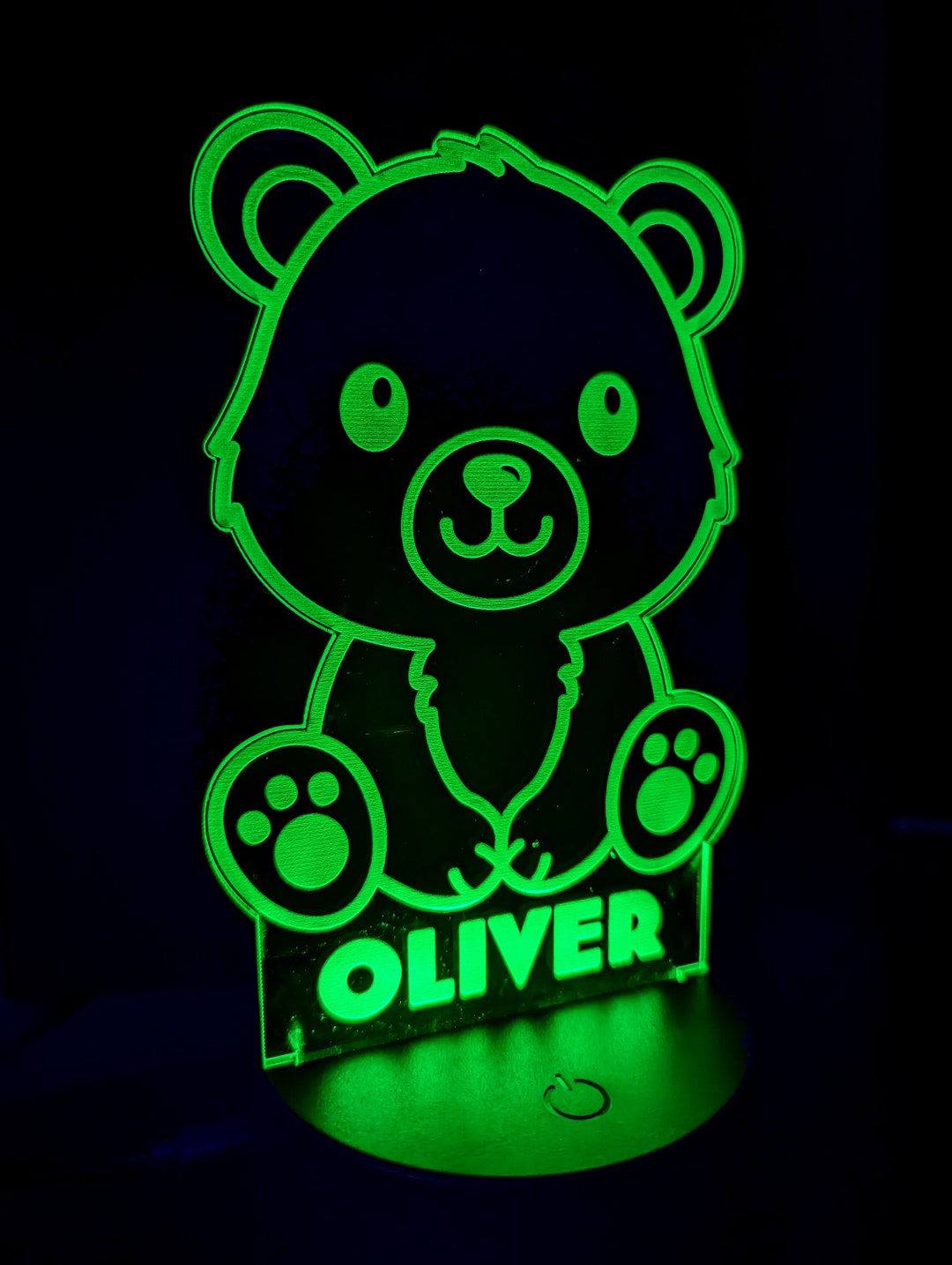 Personalized Color Changing Bearled / Night Light - Etsy