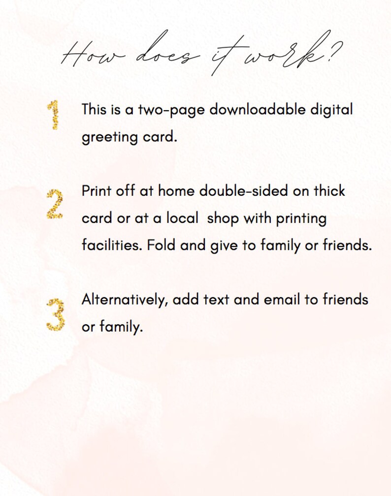 Printable New Baby Girl Congratulations Digital Download Greeting Card ...