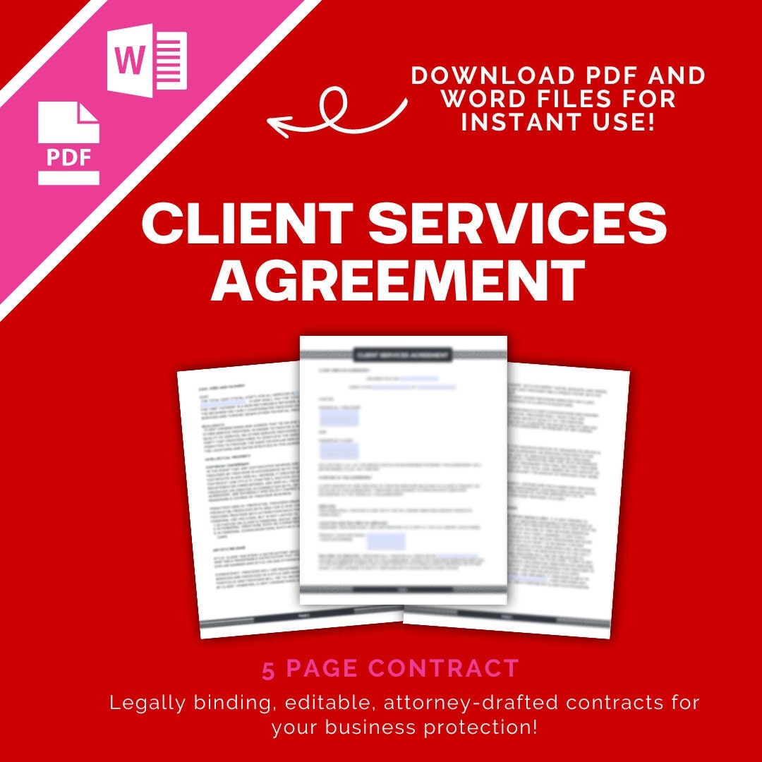 Client Services Agreement - Digital Download - Legal Contract ...