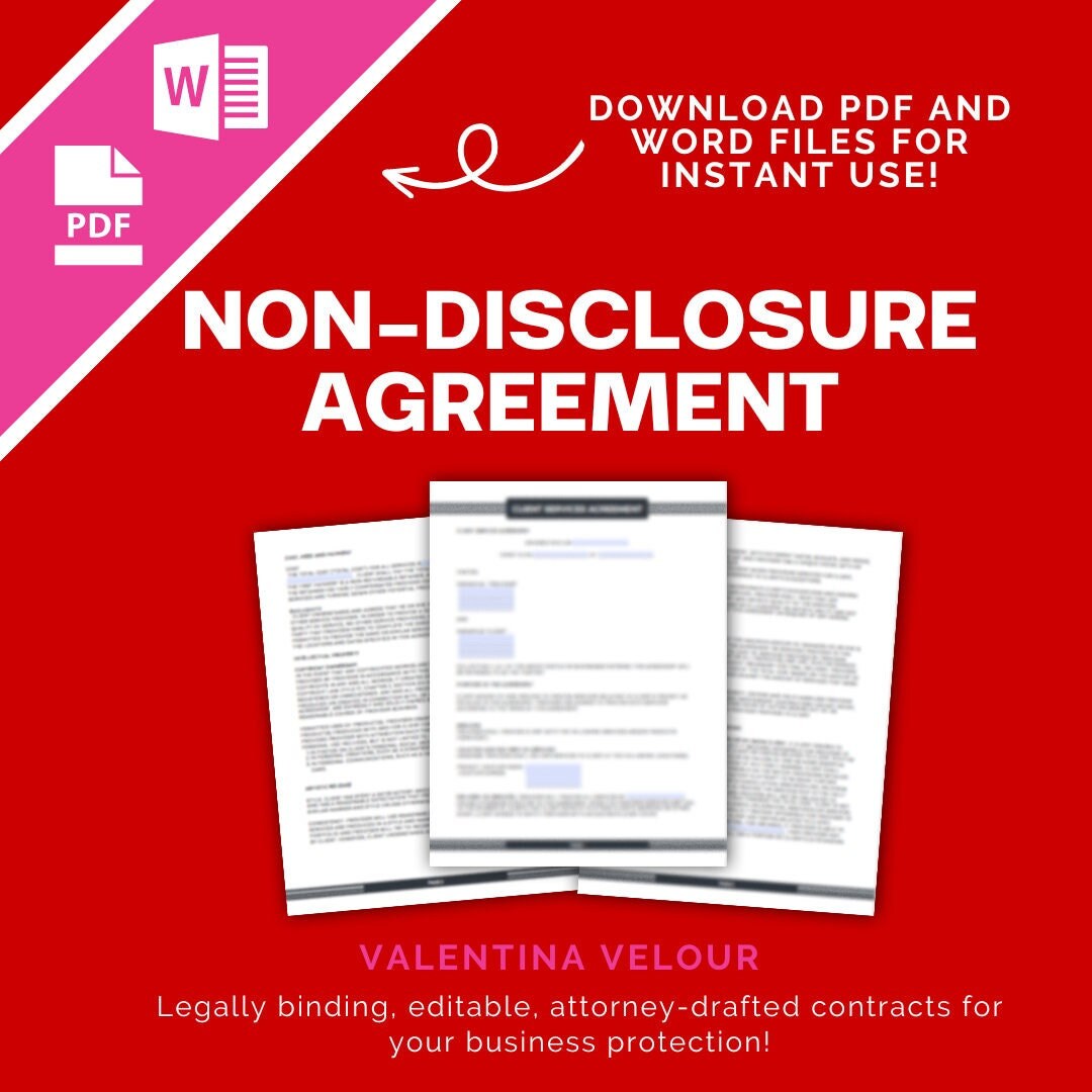 Non-disclosure Agreement Contract Template - NDA Contract - Instant ...