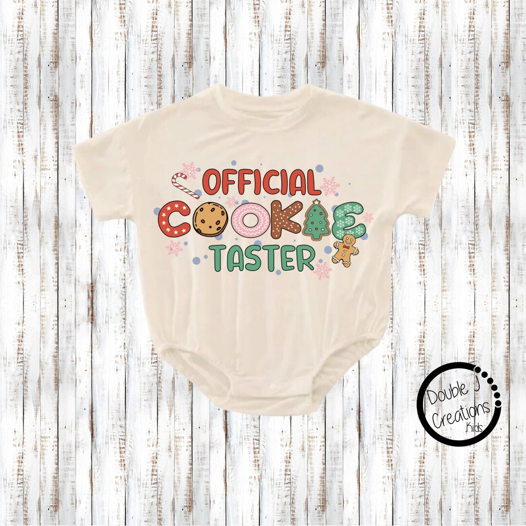 Official Cookie Taster Christmas Bubble Romper Bodysuit, Christmas Kids ...