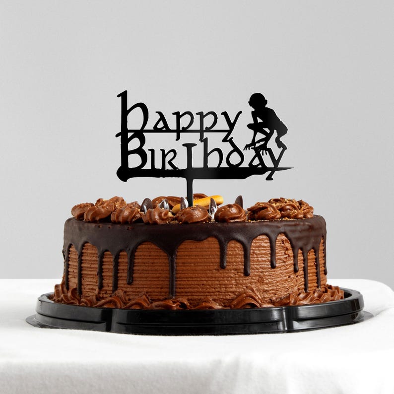 Lord of the Rings Themed Cake Topper, Cake Topper for LOTR Fans, Happy ...