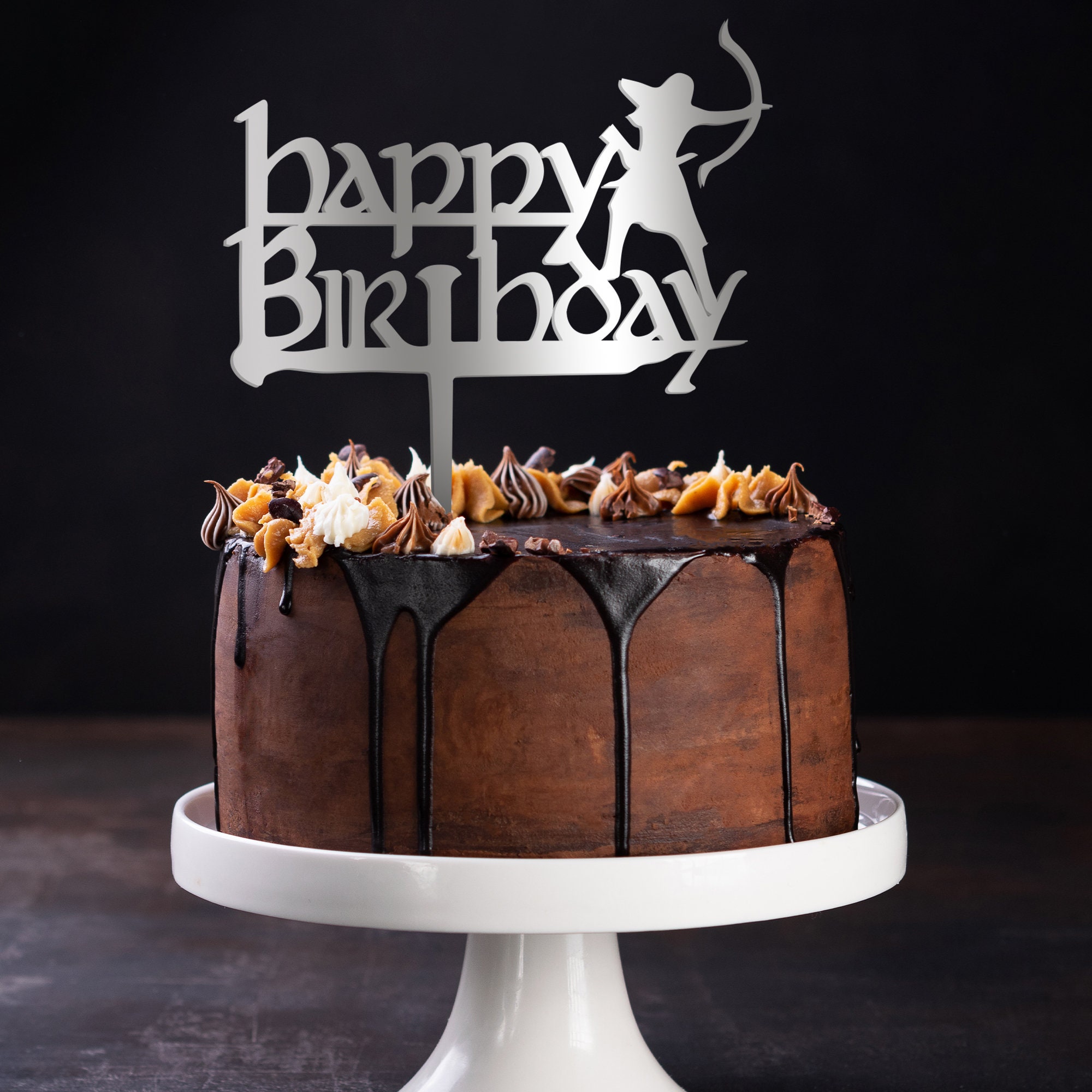 Lord of the Rings Themed Cake Topper, Cake Topper for LOTR Fans, Happy ...