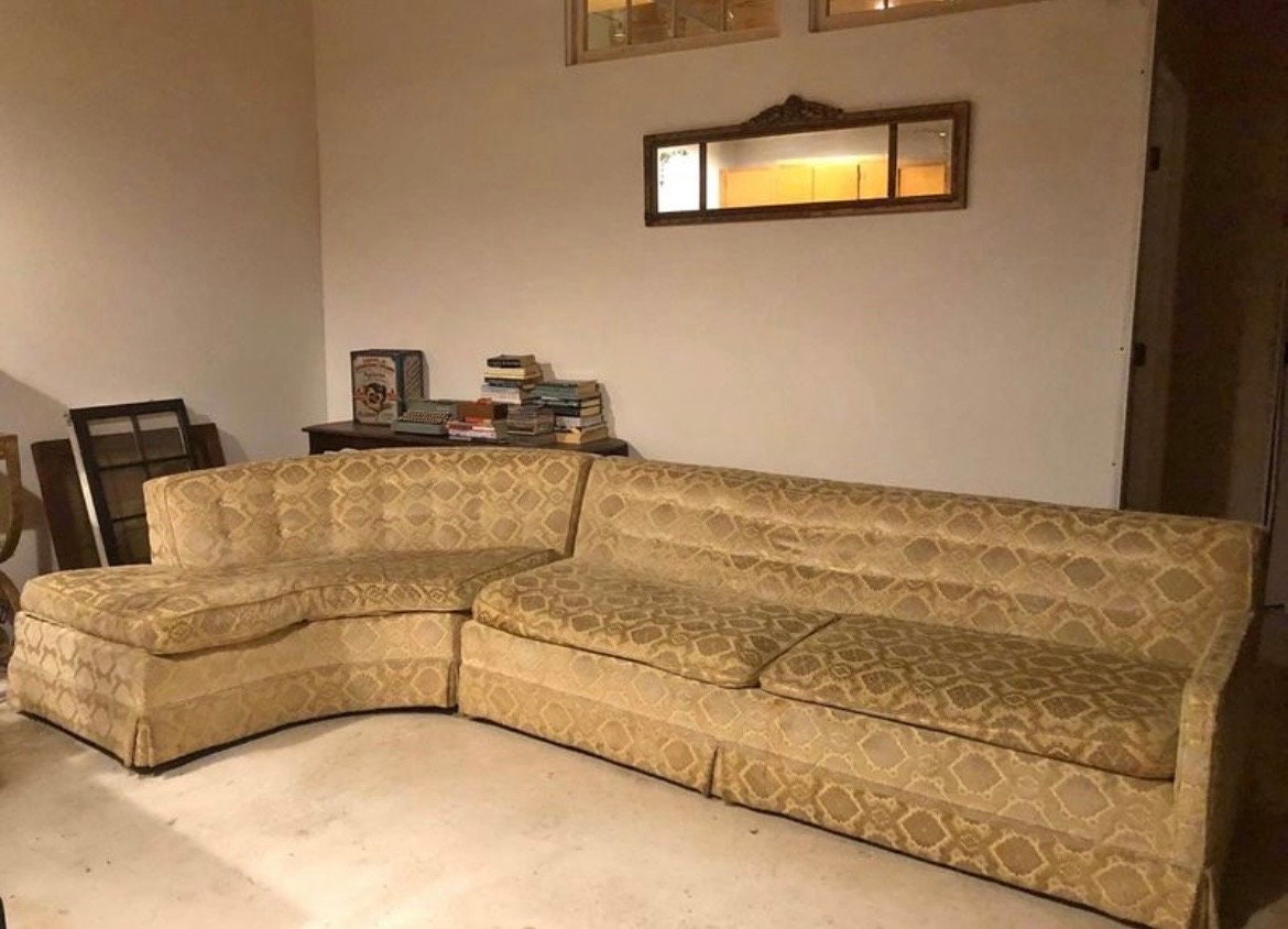 CUSTOM 1950’s Modified 2 Piece Art Deco Sectional - Etsy