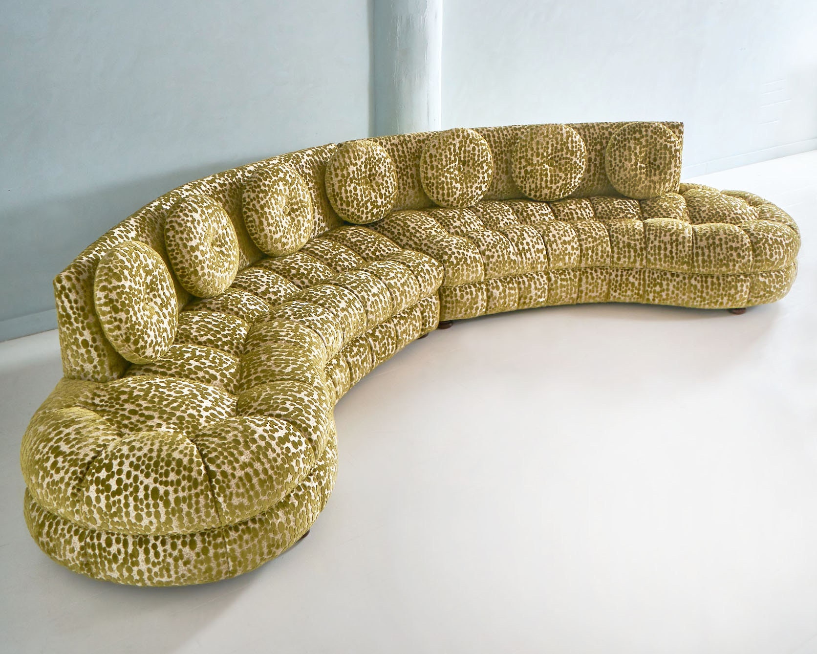 Moss green sectional sofa store