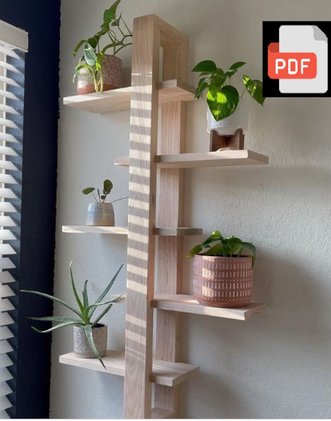 Wall Plant Shelf Detailed Drawings - Etsy