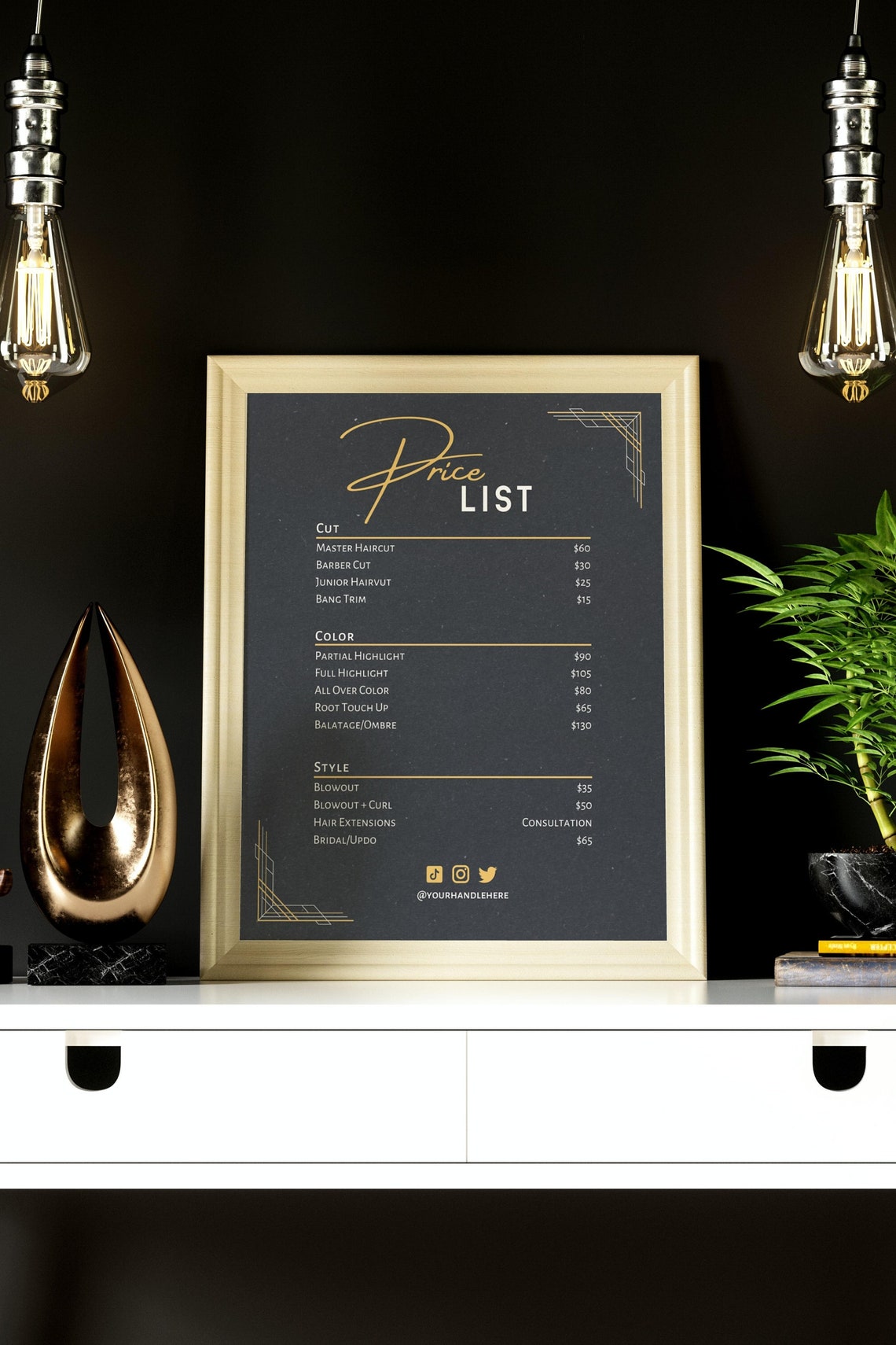 Price List Template Editable Price Guide Printable Price - Etsy