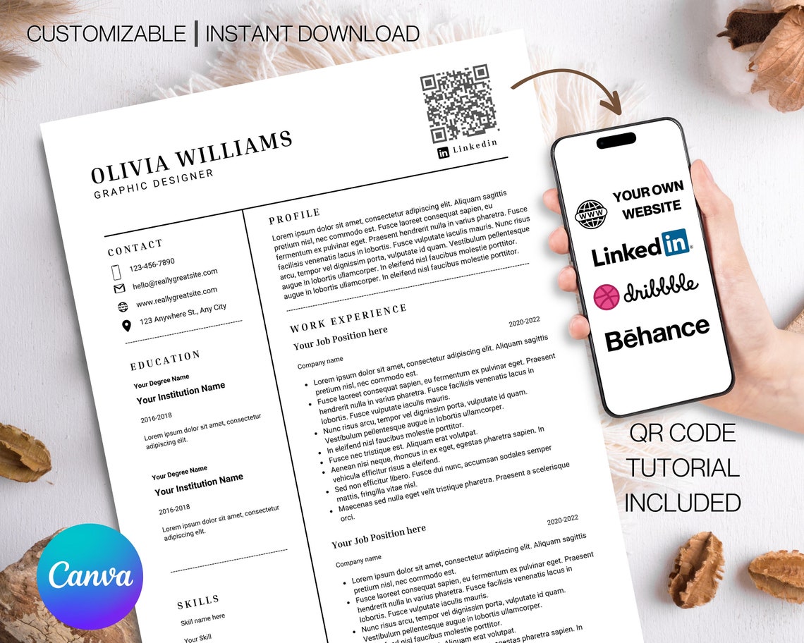 Resume Template Professional Resume Template for Word Modern - Etsy