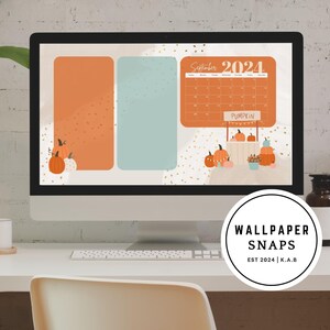 September Fall Desktop Background, Pumpkin Stand Cute Laptop Wallpaper ...