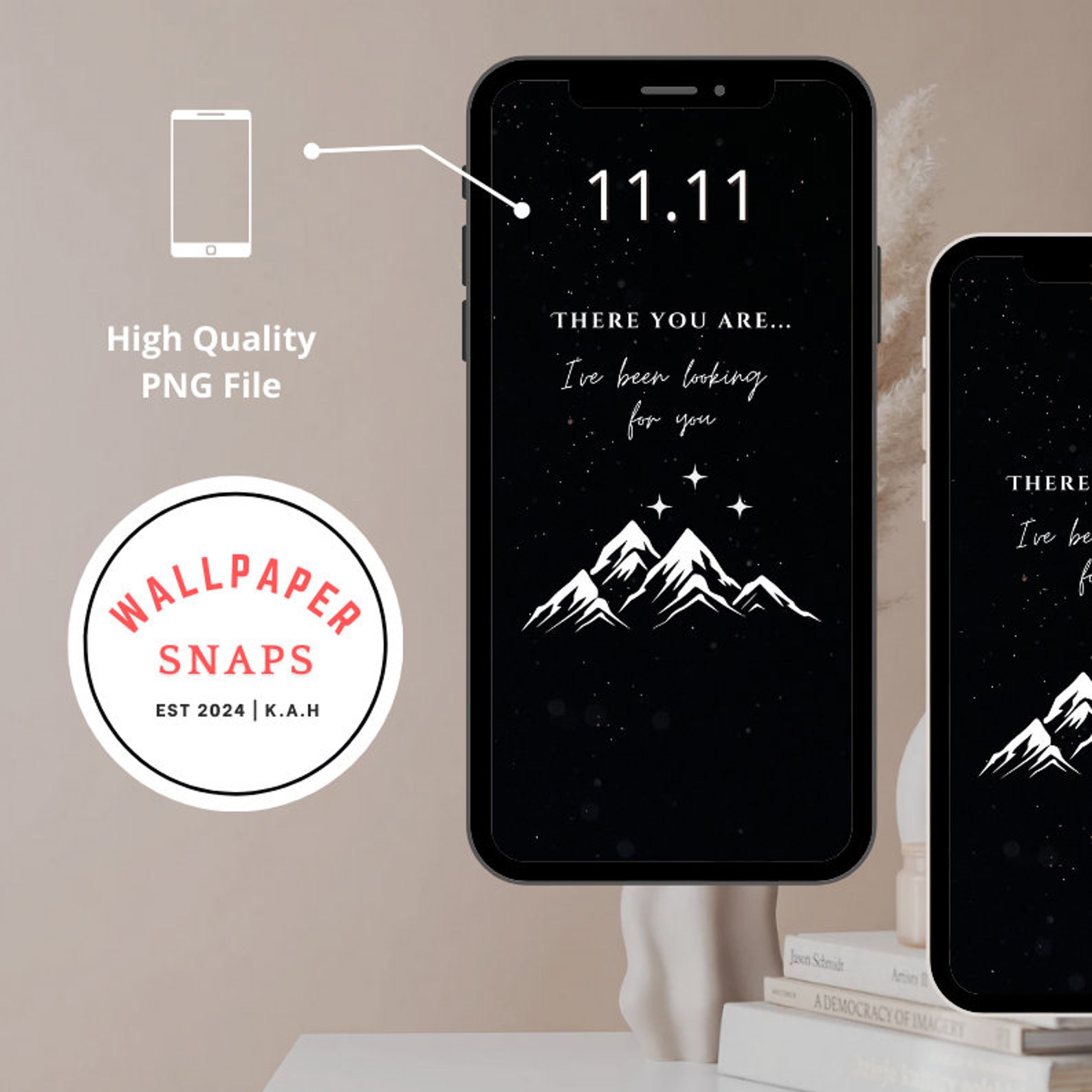 ACOTAR Mobile Phone Wallpaper, SJM Screensaver, iPhone Wallpaper Black ...