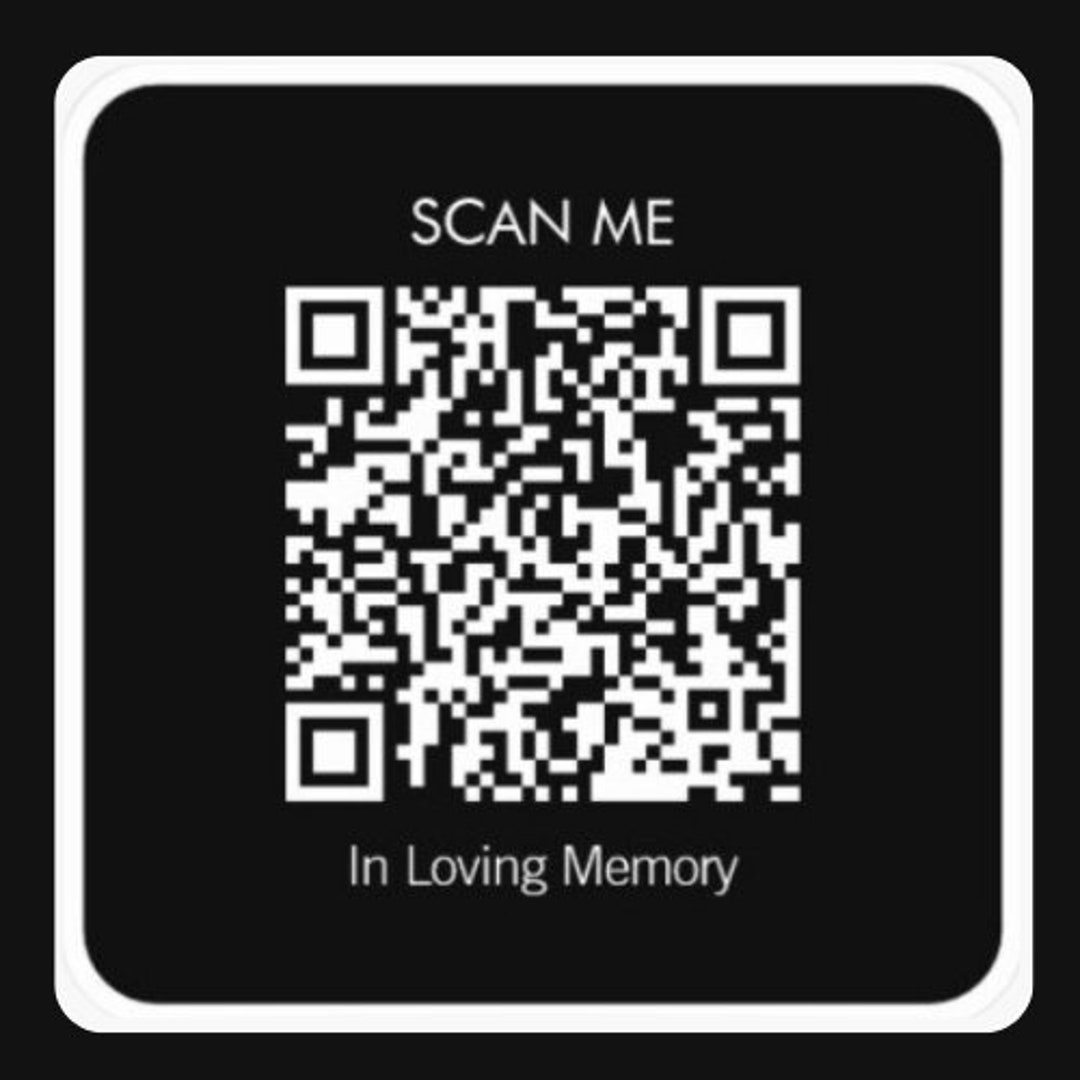 3 X 3 Memorial Tribute QR Code Headstone - Etsy