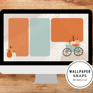 September Fall Desktop Background, Pumpkin Stand Cute Laptop Wallpaper ...