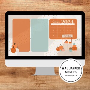 September Fall Desktop Background, Pumpkin Stand Cute Laptop Wallpaper ...