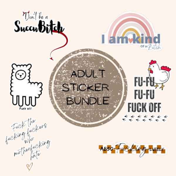Funny Swear Word Stickers - Etsy