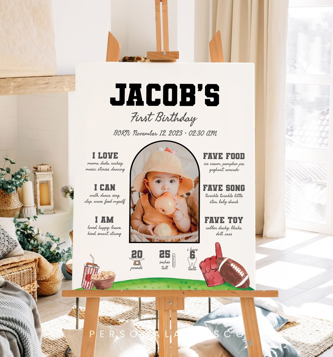 First Year Down Milestone Board Birthday Welcome Sign First Year Down ...