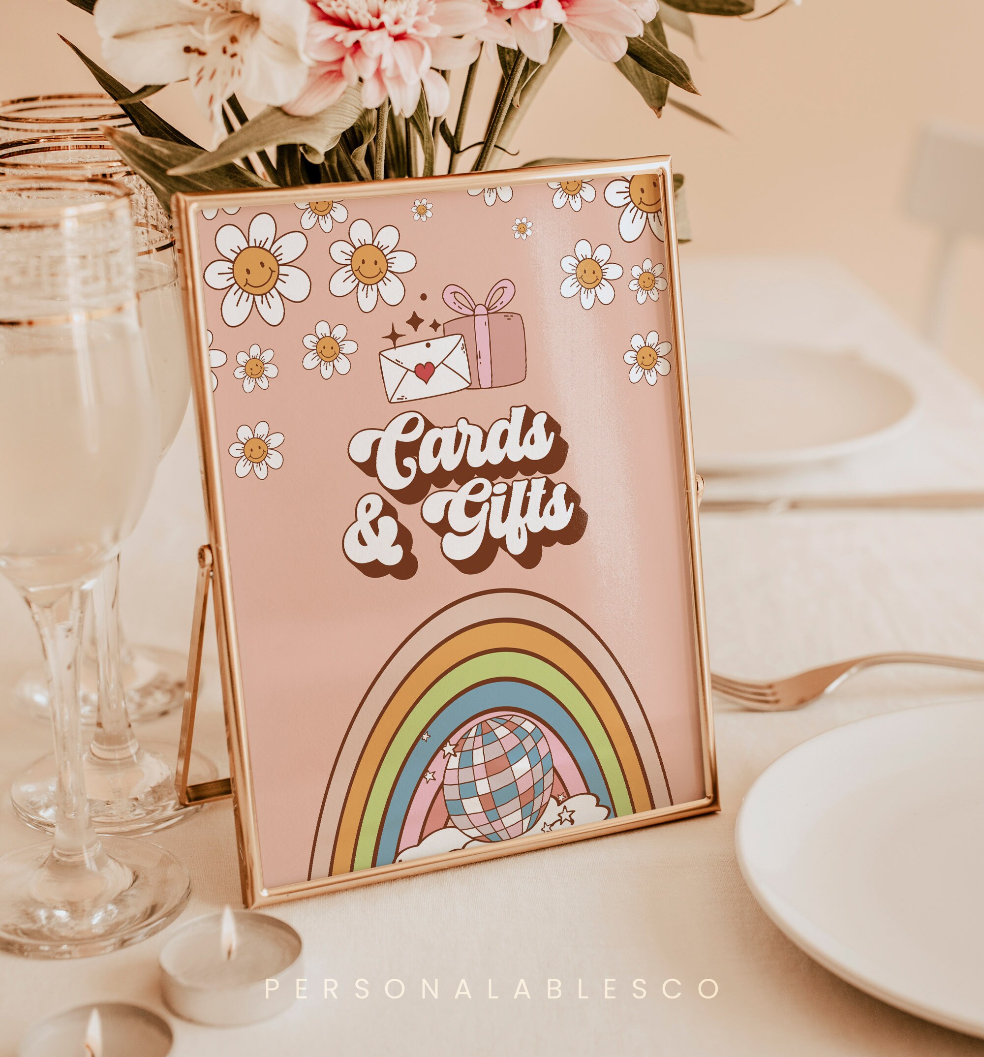 Groovy Cards & Signs Printable Sign Groovy Themed Party Table Decor for ...