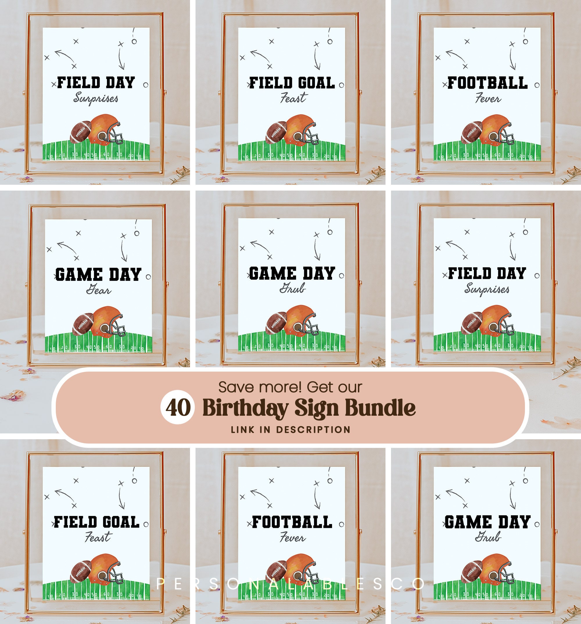 Football Birthday Party Sign Printable First Football Party - Etsy