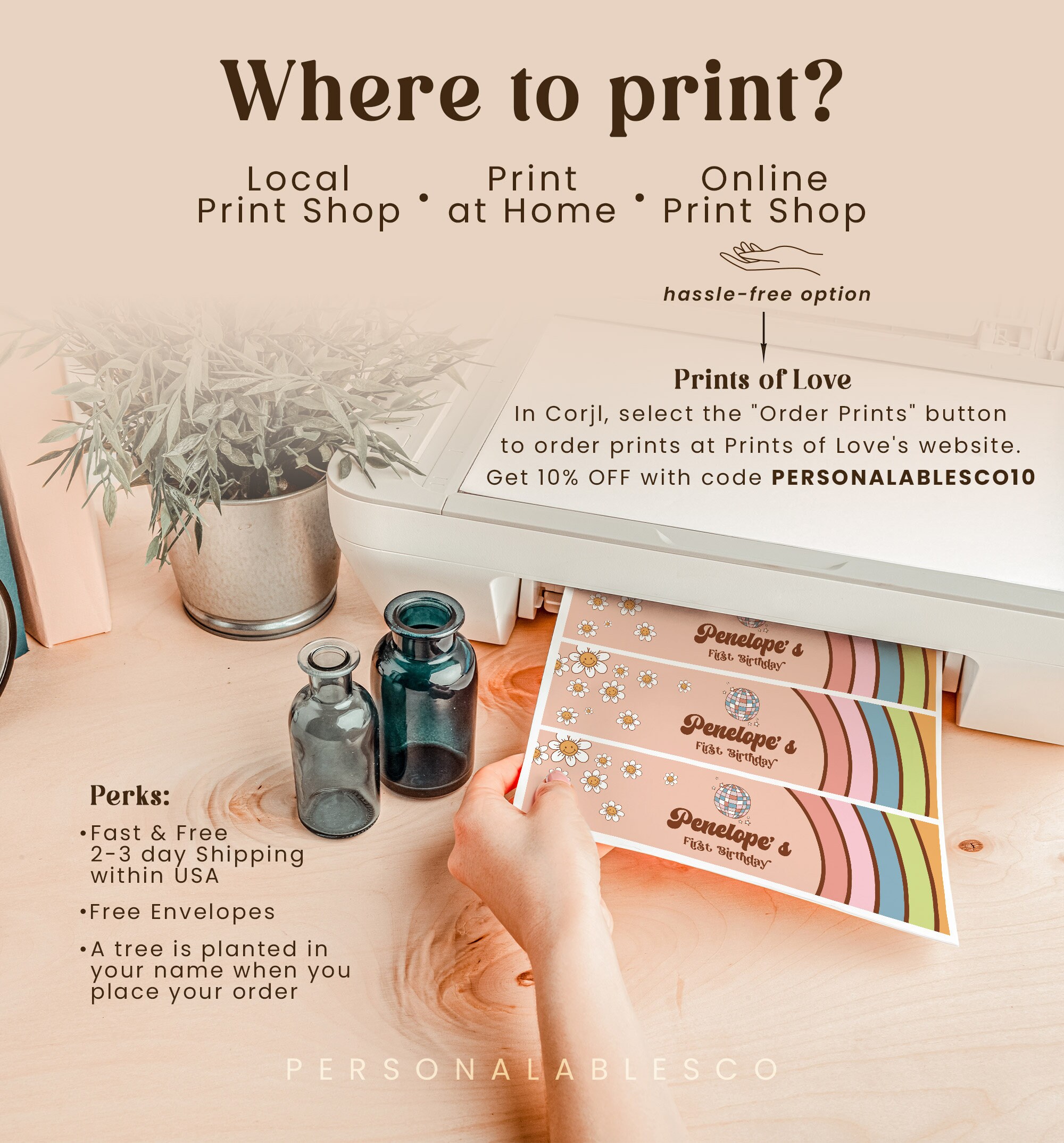 Editable Groovy Water Bottle Label Custom Boho Retro Birthday - Etsy