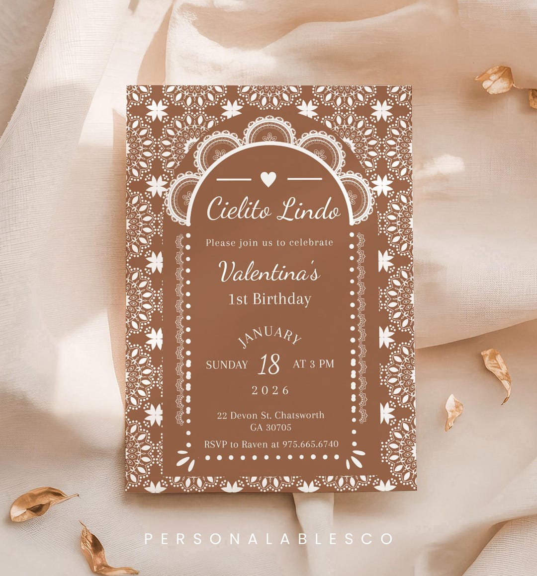 Editable Cielito Lindo 1st Birthday Invitation Template Mexican Theme ...