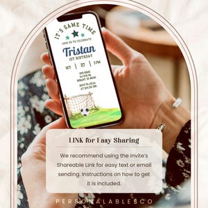 Editable Soccer Rookie First Birthday Invitation Video Personalables ...