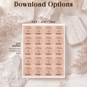 Editable Groovy Favor Tags Circle & Square Retro Party Diy Treats Label ...